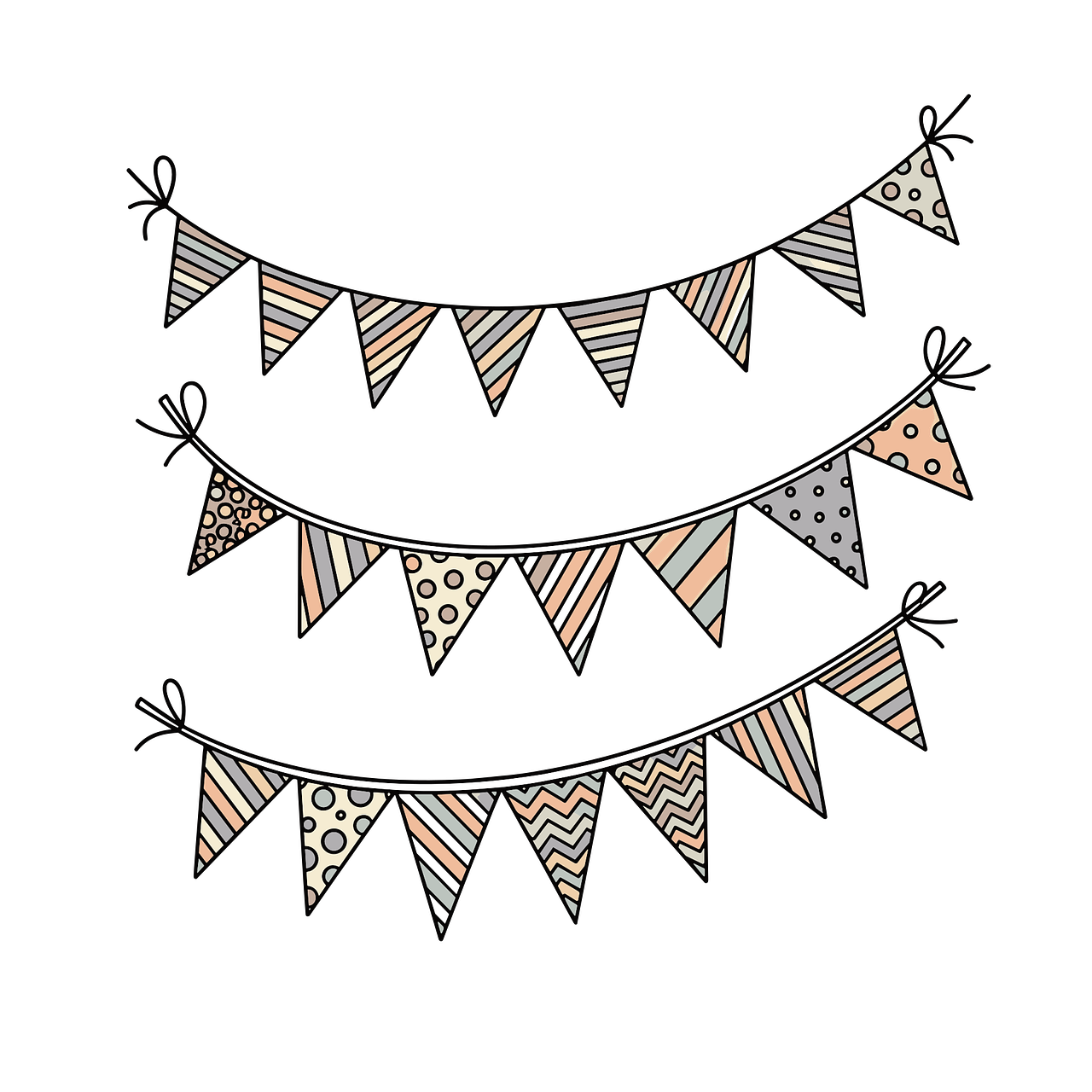 Banderín Rústico Clip Art Bunting Banner Clip Art, Garland Clipart,