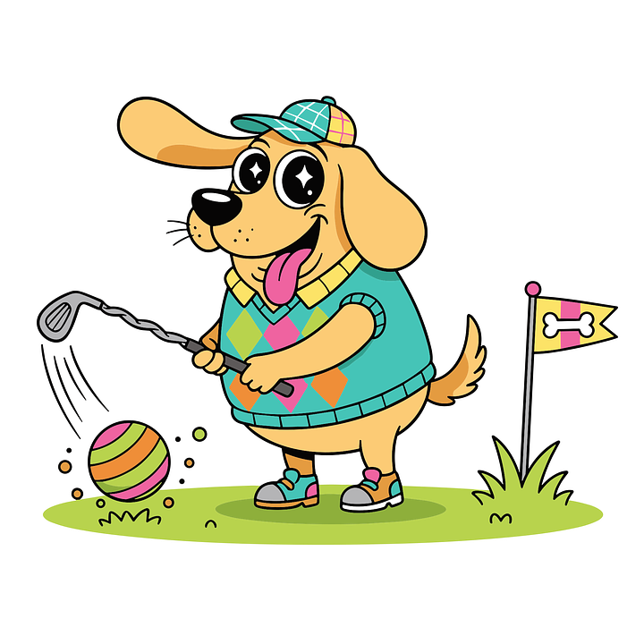 Download Dog, Golf, Ball. Royalty-Free Vector Graphic - Pixabay