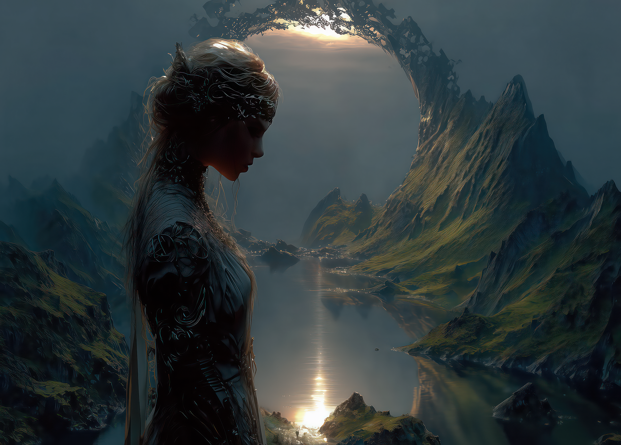 Download Fantasy World, Landscape, Mountains. Royalty-Free Stock ...
