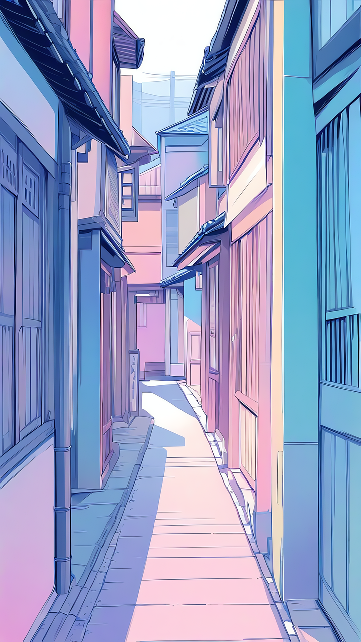 Download Anime Style, Background, Japanese Street. Royalty-Free Stock ...
