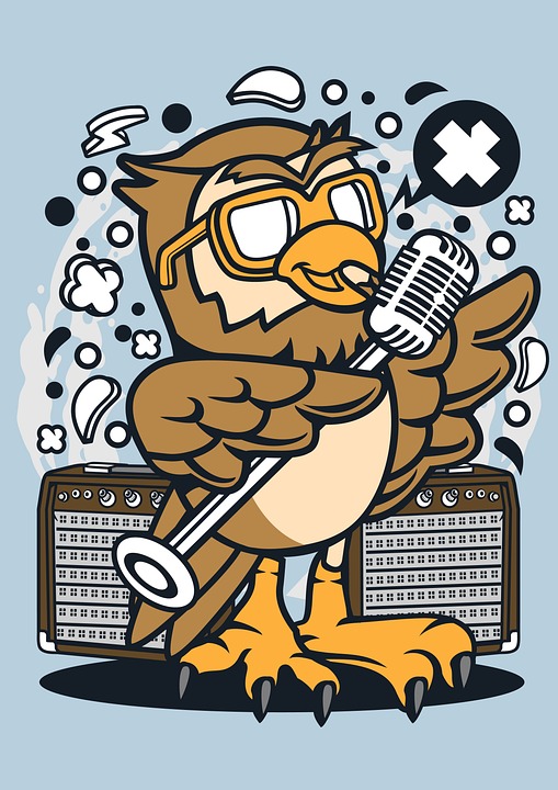 Download Owl Singer, T-Shirt Design, Melodic Owl. Royalty-Free Stock ...