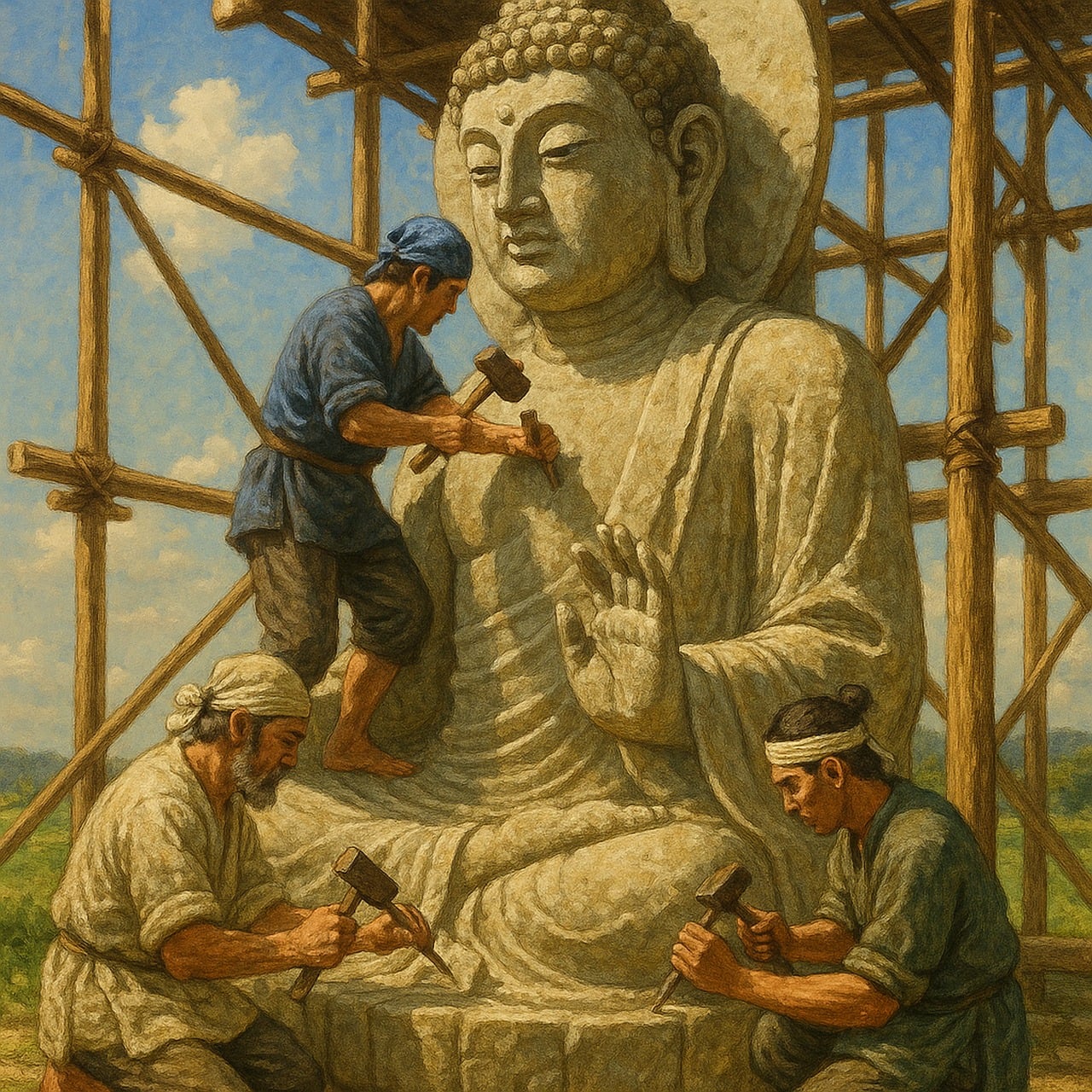 Download Asuka Period, Buddha Statue, Artisans. Royalty-Free Stock ...