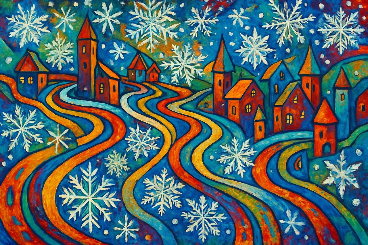 Download Winter, Folk Art, Village. Royalty-Free Stock Illustration ...