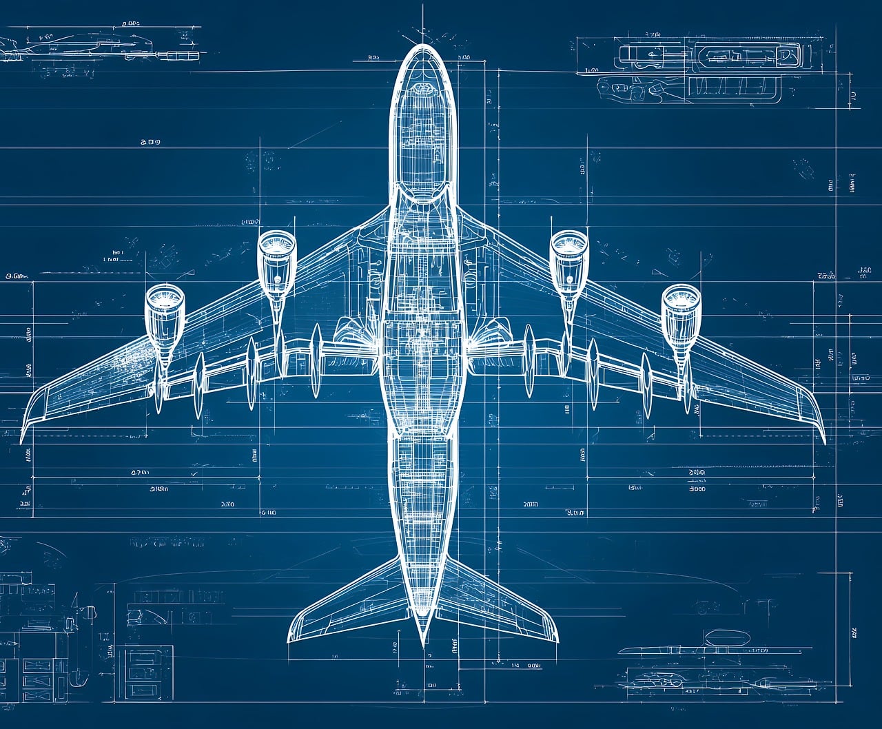 Avion Plan Schematic - Imagine gratuită pe Pixabay