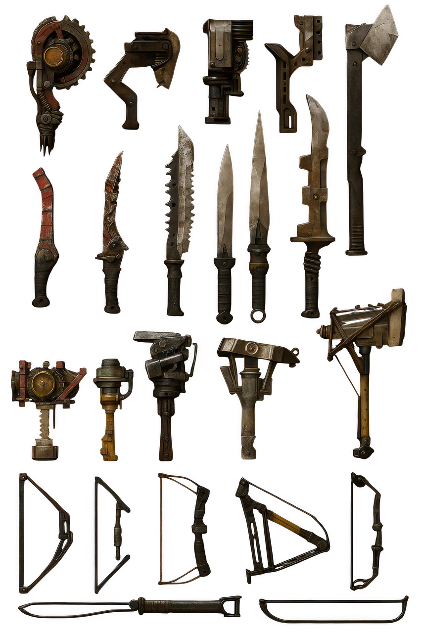 Download Post Apocalyptic Weapons, Sci Fi Blades, Rusty Knives. Royalty ...