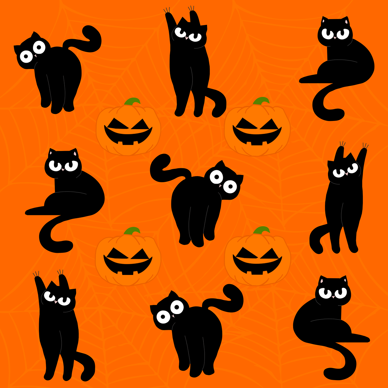 Download Pattern, Halloween, Black Cats. Royalty-Free Stock ...