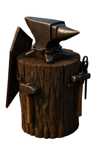 Download Blacksmith Anvil, Medieval Forge, Crafting Station. Royalty ...