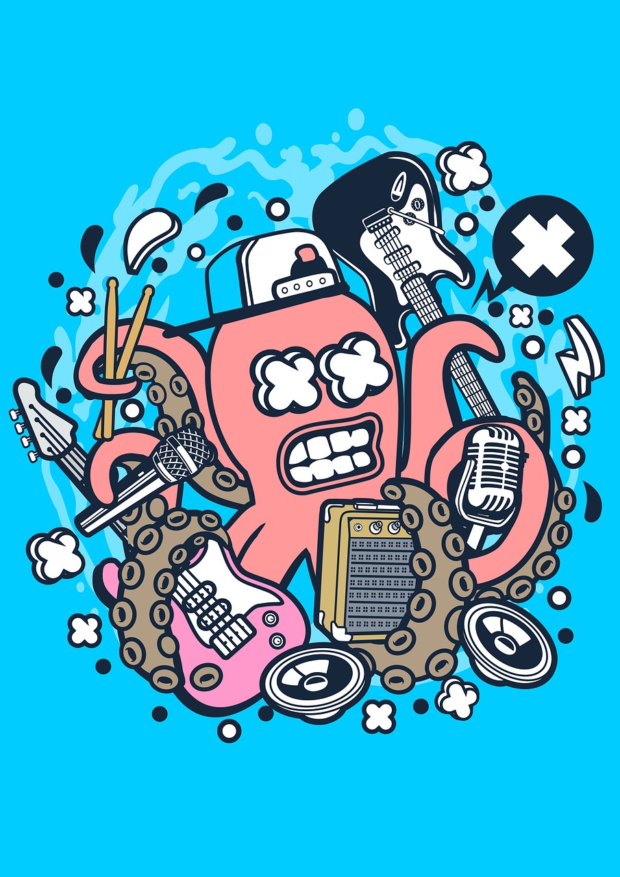 Rock Octopus T-Shirt Design - Free photo on Pixabay