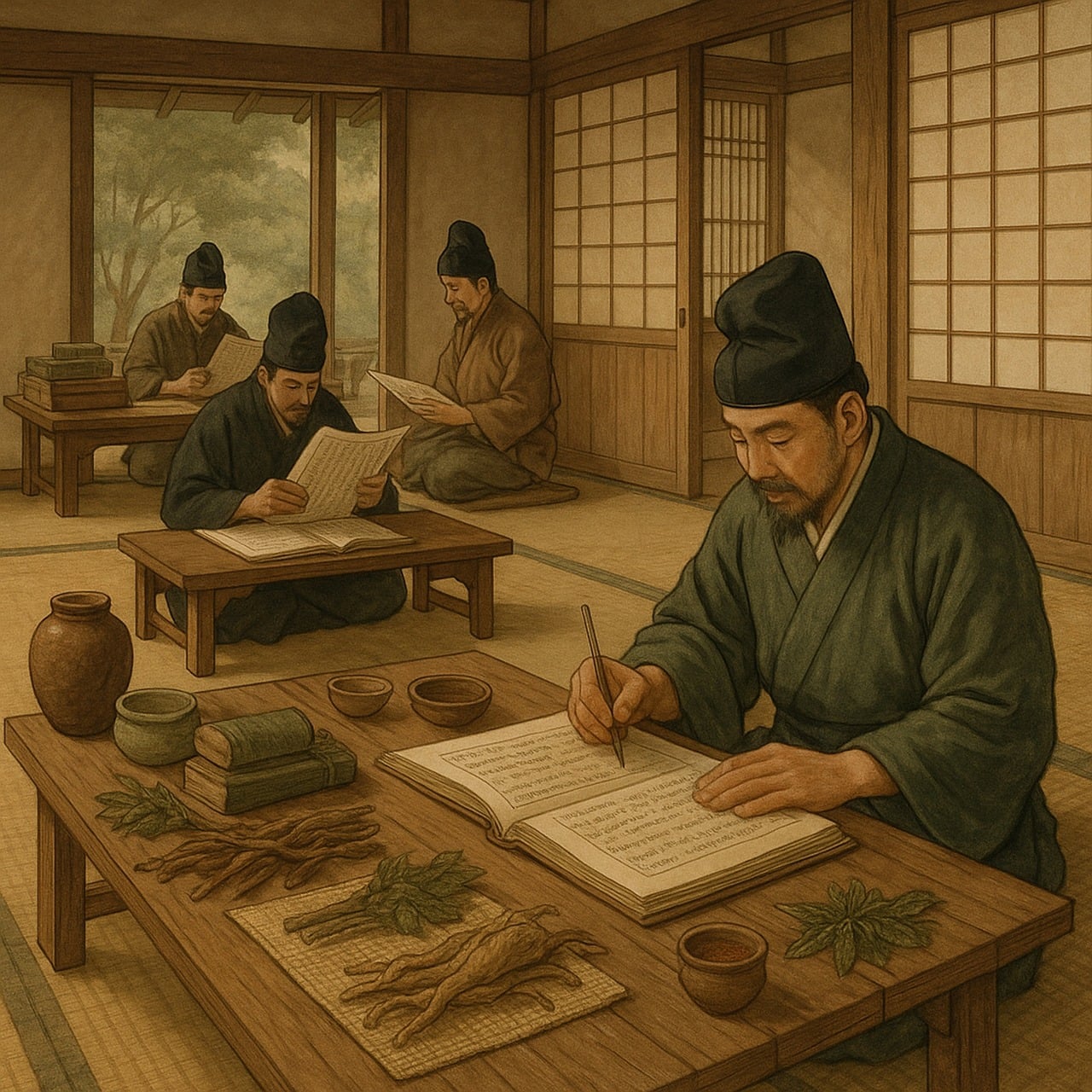Download Heian Period, Medical Texts, Herbal Medicine. Royalty-Free ...