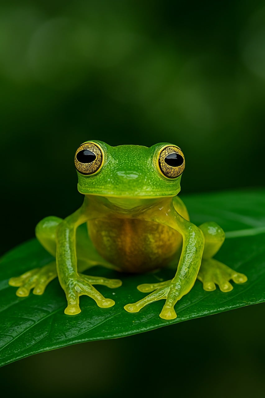 Download Glass Frog, Transparent Amphibian, Rainforest Habitat. Royalty ...
