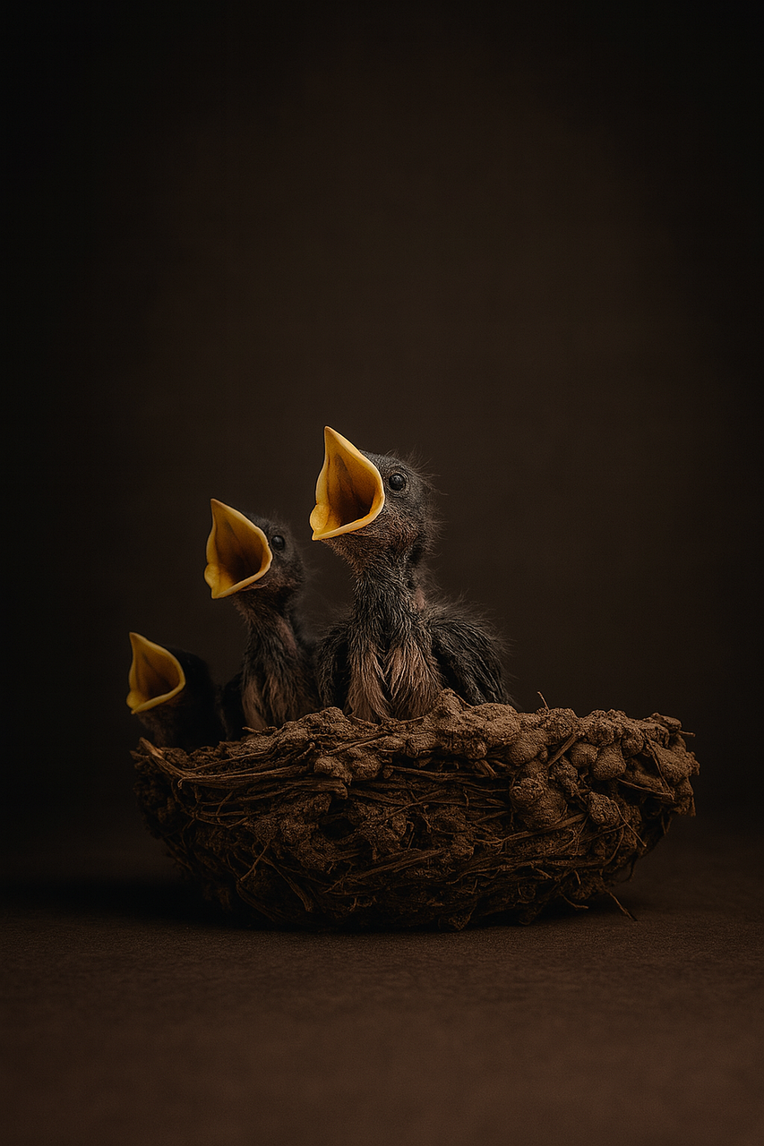 Download Baby Birds, Nest, Chicks. Royalty-Free Stock Illustration ...