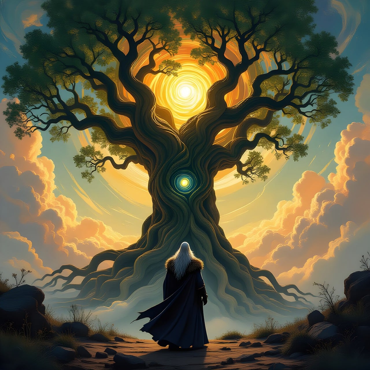 Download Yggdrasil, Odin, God. Royalty-Free Stock Illustration Image ...