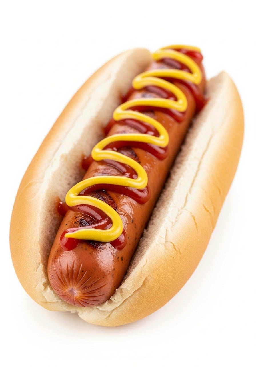 Download Fresh Hot Dog, Soft Bun, Mustard. Royalty-Free Stock ...