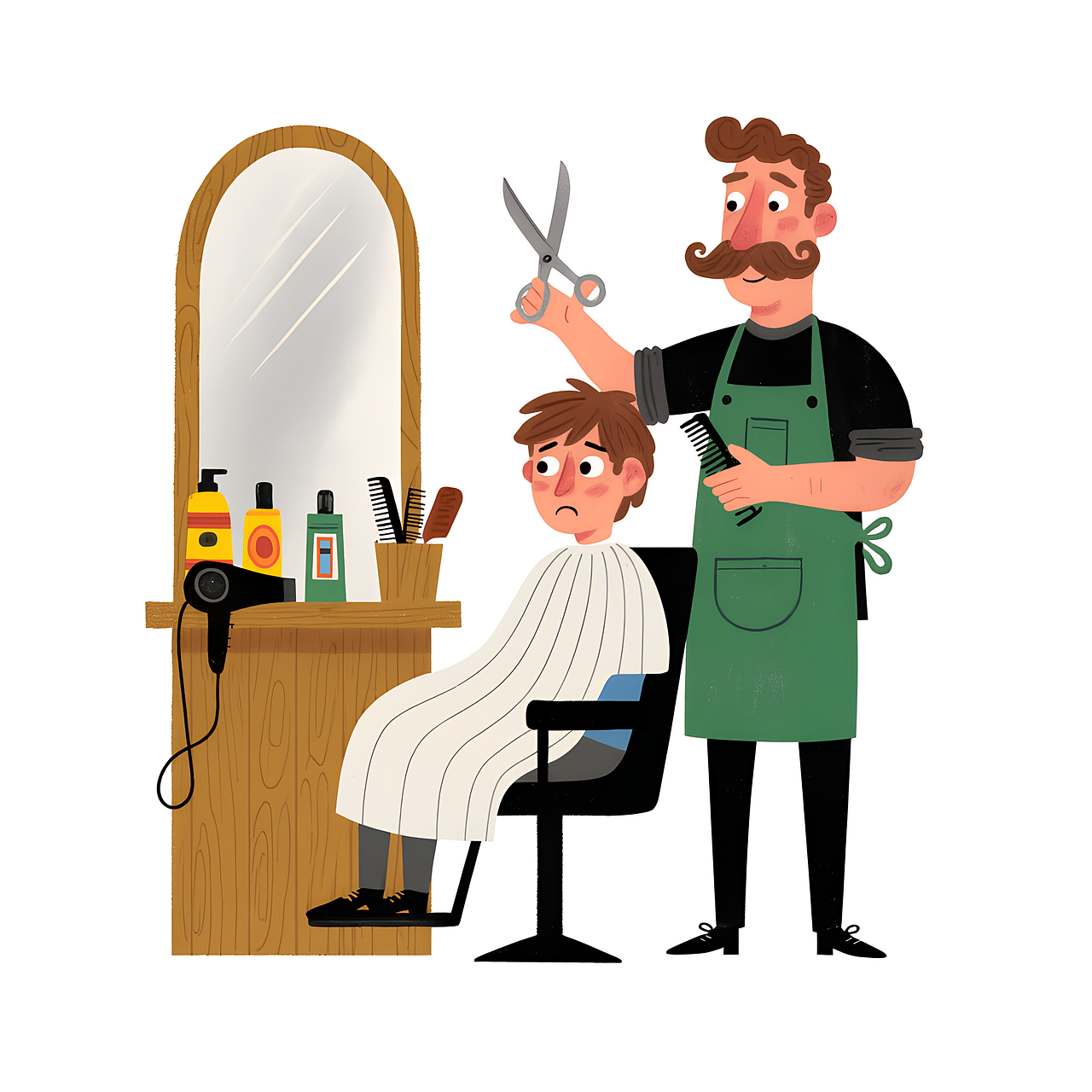 Kapper Illustratie Kapsel Cartoon - Gratis afbeelding op Pixabay