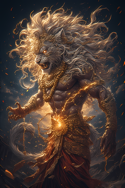 Lion Vishnou Krishna - Image gratuite sur Pixabay