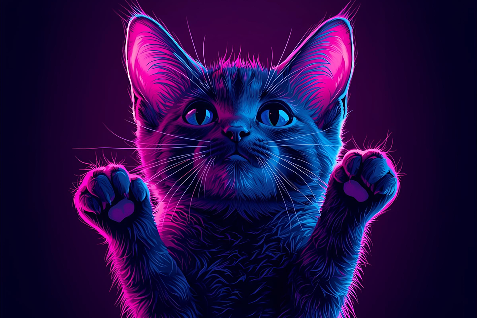 Fondo De Pantalla épico Gato De Color