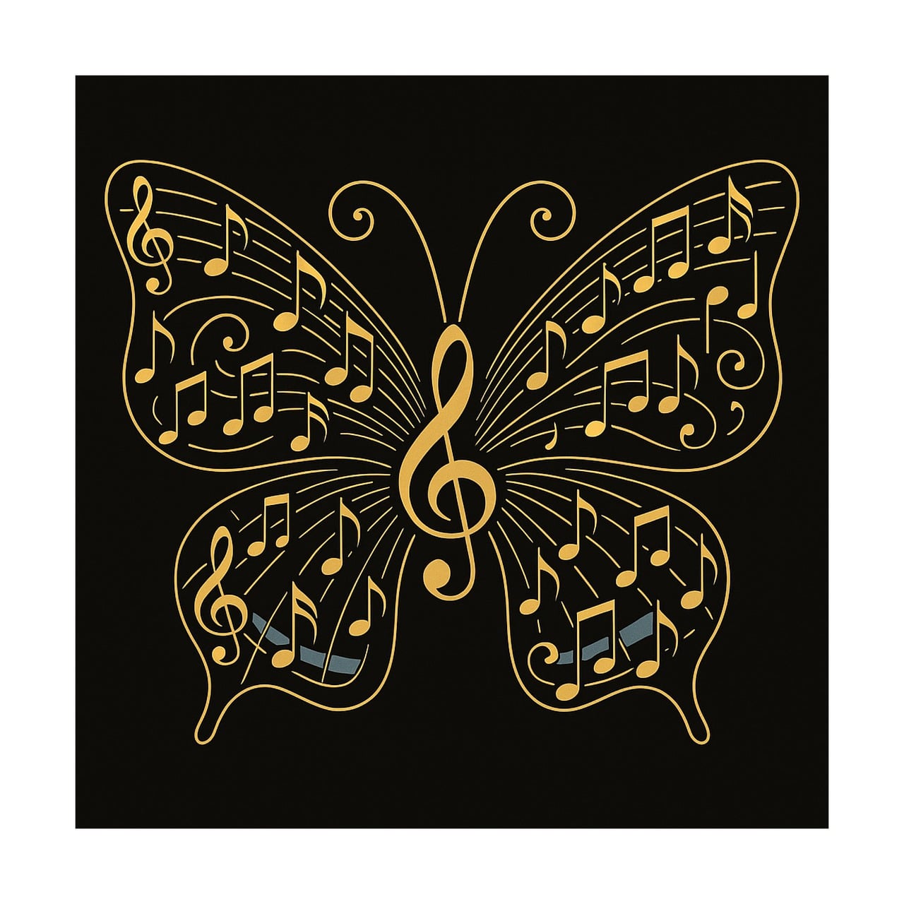 Download Music Butterfly, Musical Notes, Treble Clef Art. Royalty-Free ...
