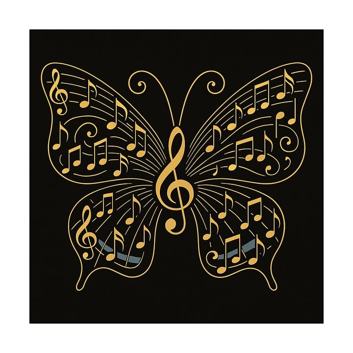 Papillon Musical Notes De Musique - Images vectorielles gratuites sur ...