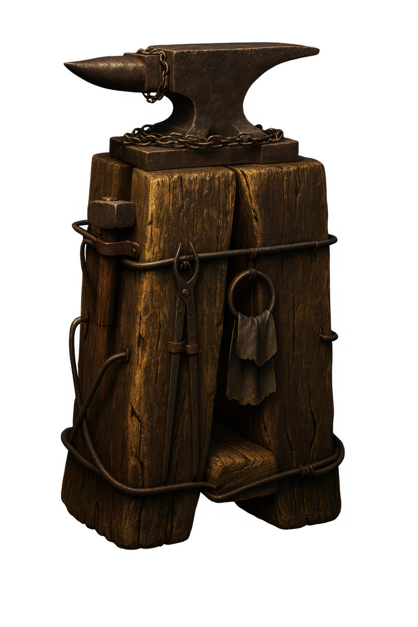 Download Blacksmith Anvil, Medieval Forge, Crafting Station. Royalty ...