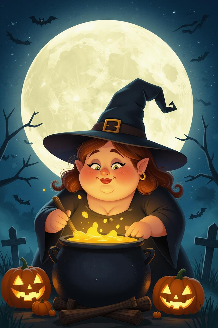 Download Halloween, Witch, Cauldron. Royalty-Free Stock Illustration ...