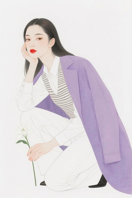 Download Fashion Illustration, Minimal Background, Negative Space ...