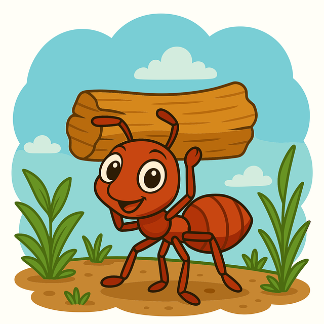 Download Ai Generated, Cartoon Ant, Strong Ant. Royalty-Free Vector ...
