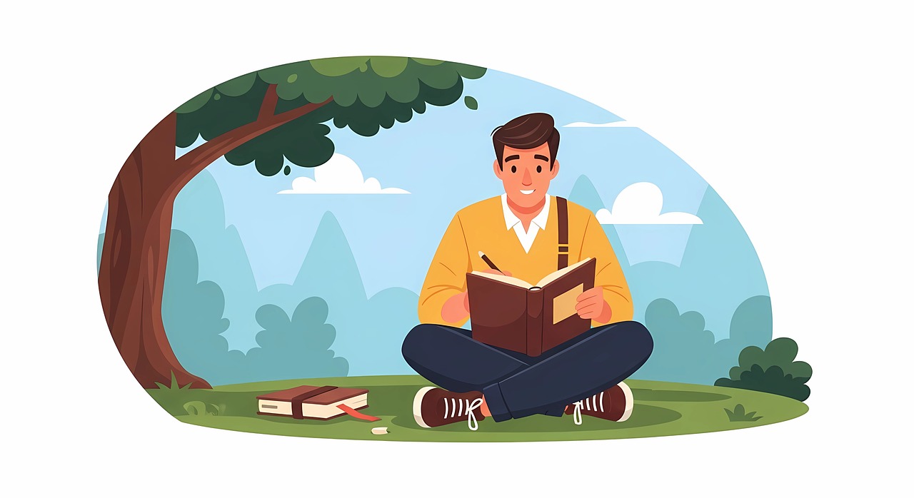 Download Man In The Park, Vintage Diary, Outdoor Notes. Royalty-Free ...