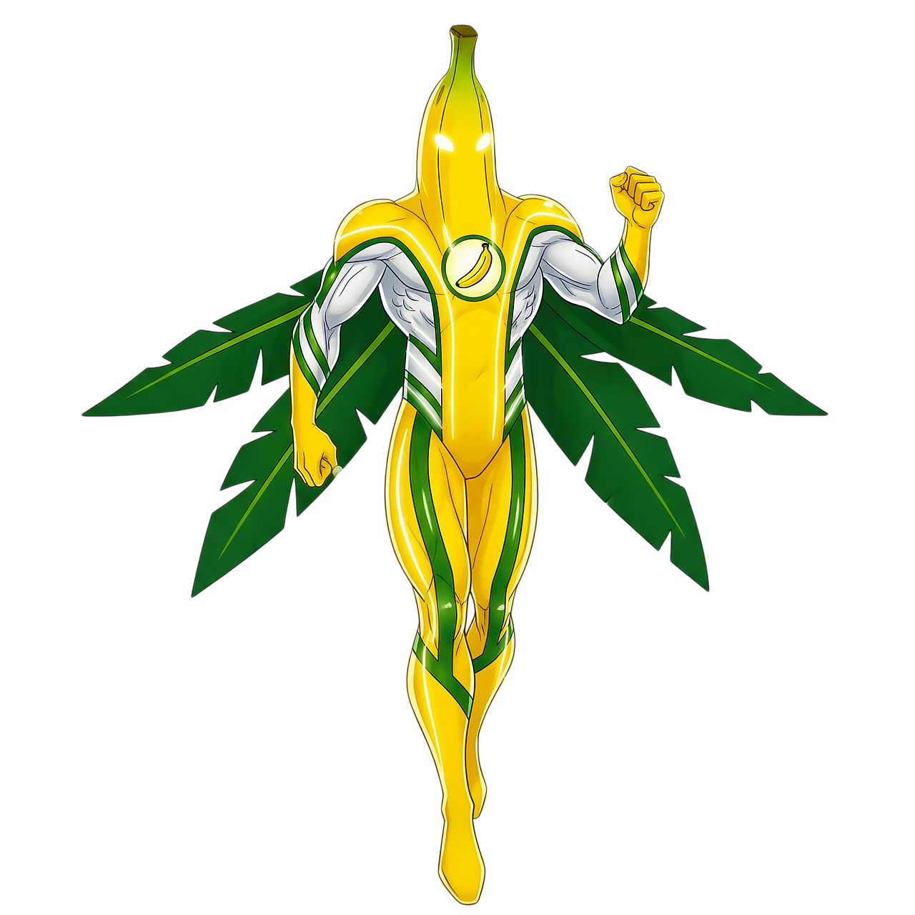 Download Banana Superhero, Fruit-Headed Hero, Yellow And Green Costume ...
