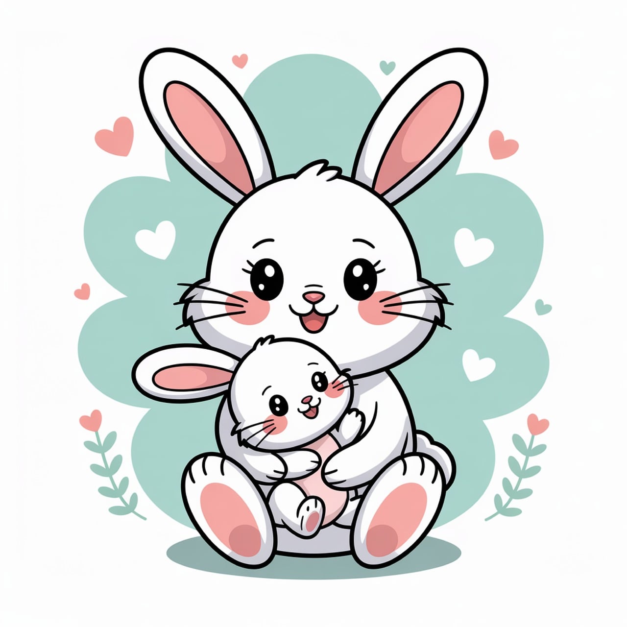 Download Cute Animals, Animal Family, Hugging Animals. Royalty-Free ...