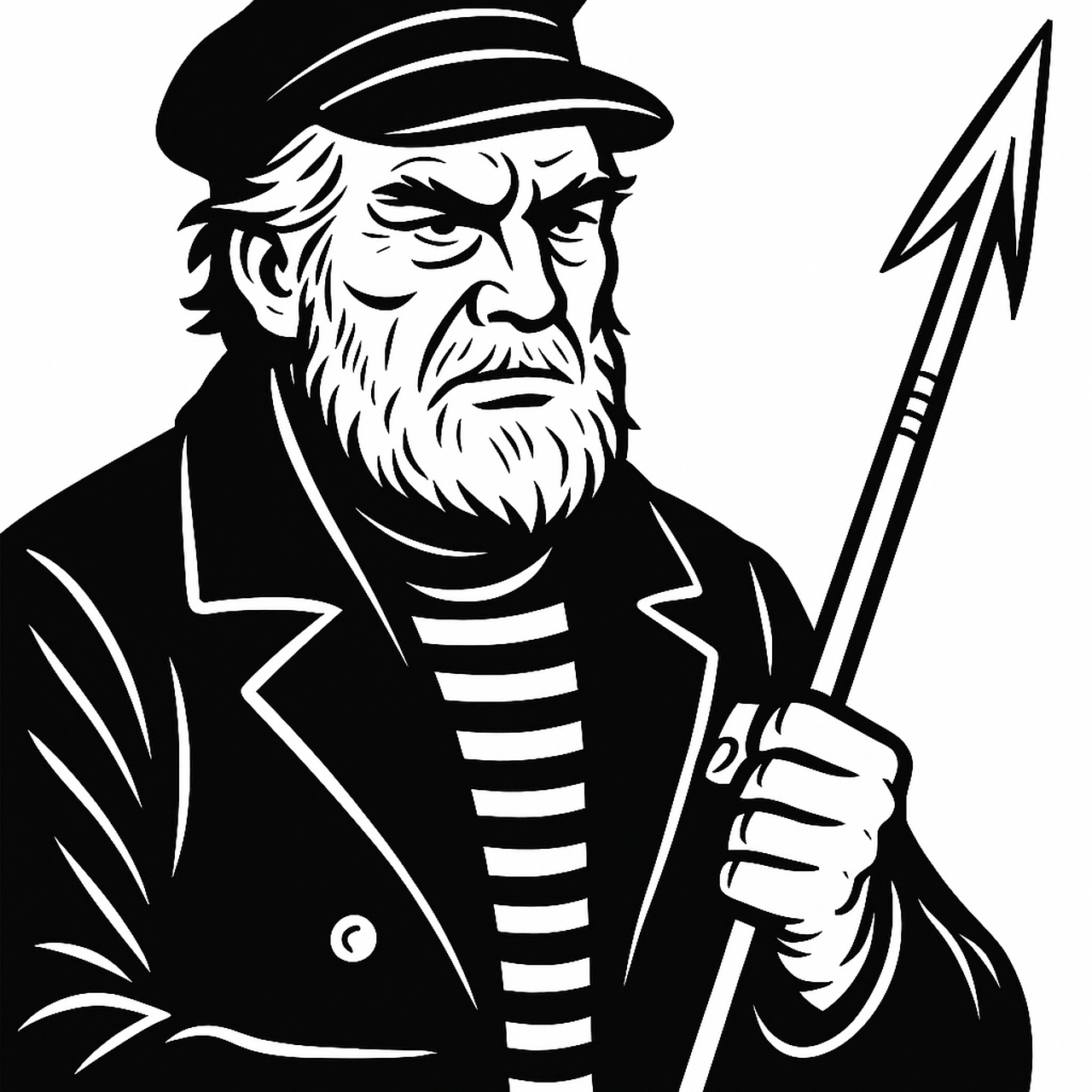 Download Captain Ahab, Herman Melville, Moby Dick. Royalty-Free Stock ...
