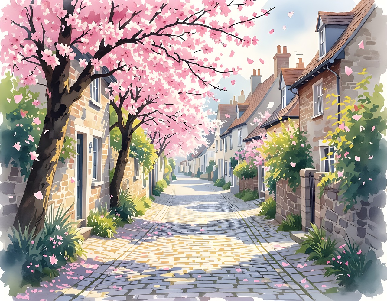 Download Street, Spring, Blossom. Royalty-Free Stock Illustration Image ...