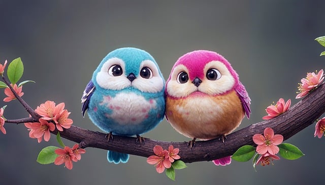 Download Birds, Cute, Colorful. Royalty-Free Stock Illustration Image ...