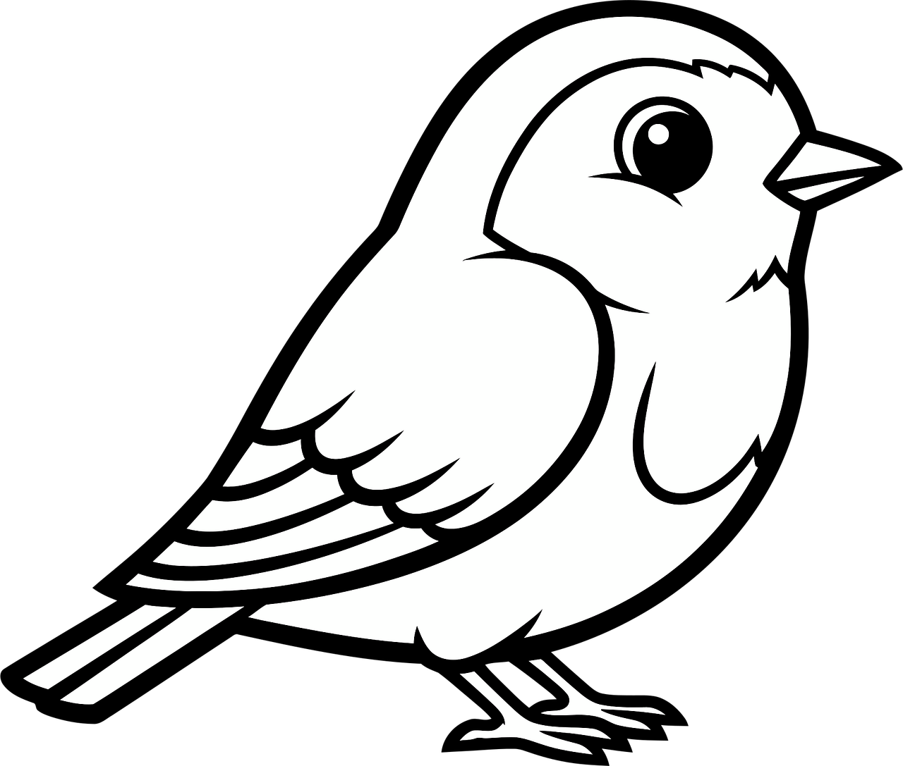 Download Bird, Cartoon, Outline. Royalty-Free Vector Graphic - Pixabay