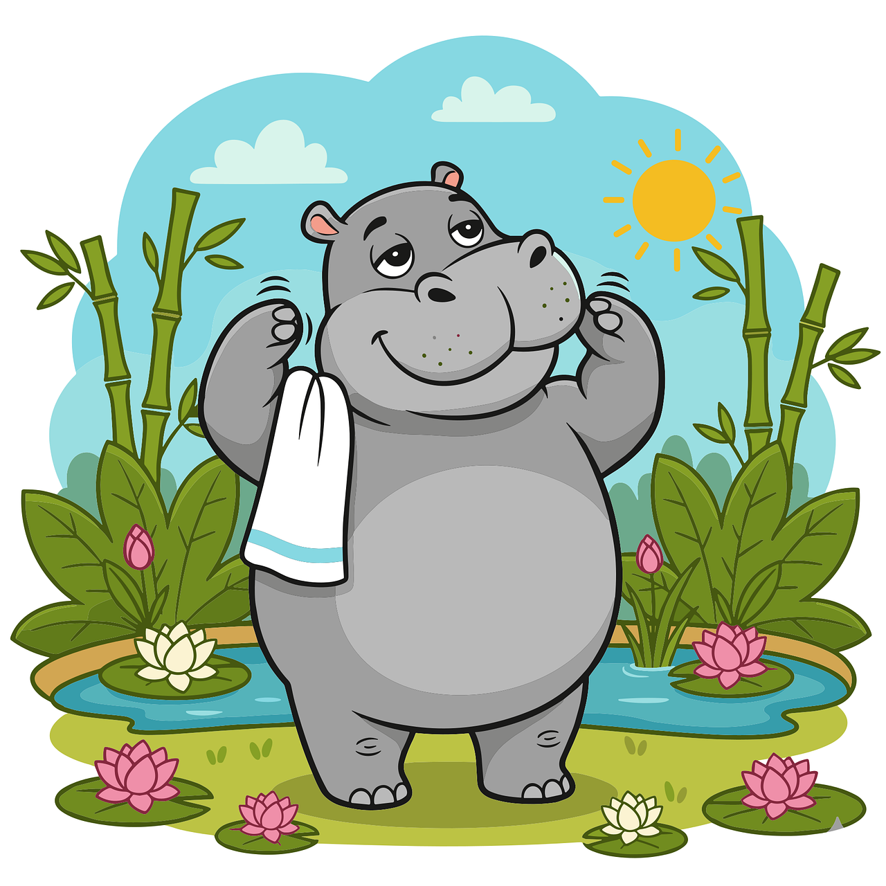 Explore 21,175+ Free Cartoon Hippo Illustrations: Download Now - Pixabay