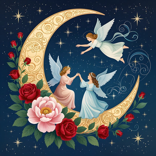 Download Angels, Moon, Religion. Royalty-Free Stock Illustration Image ...