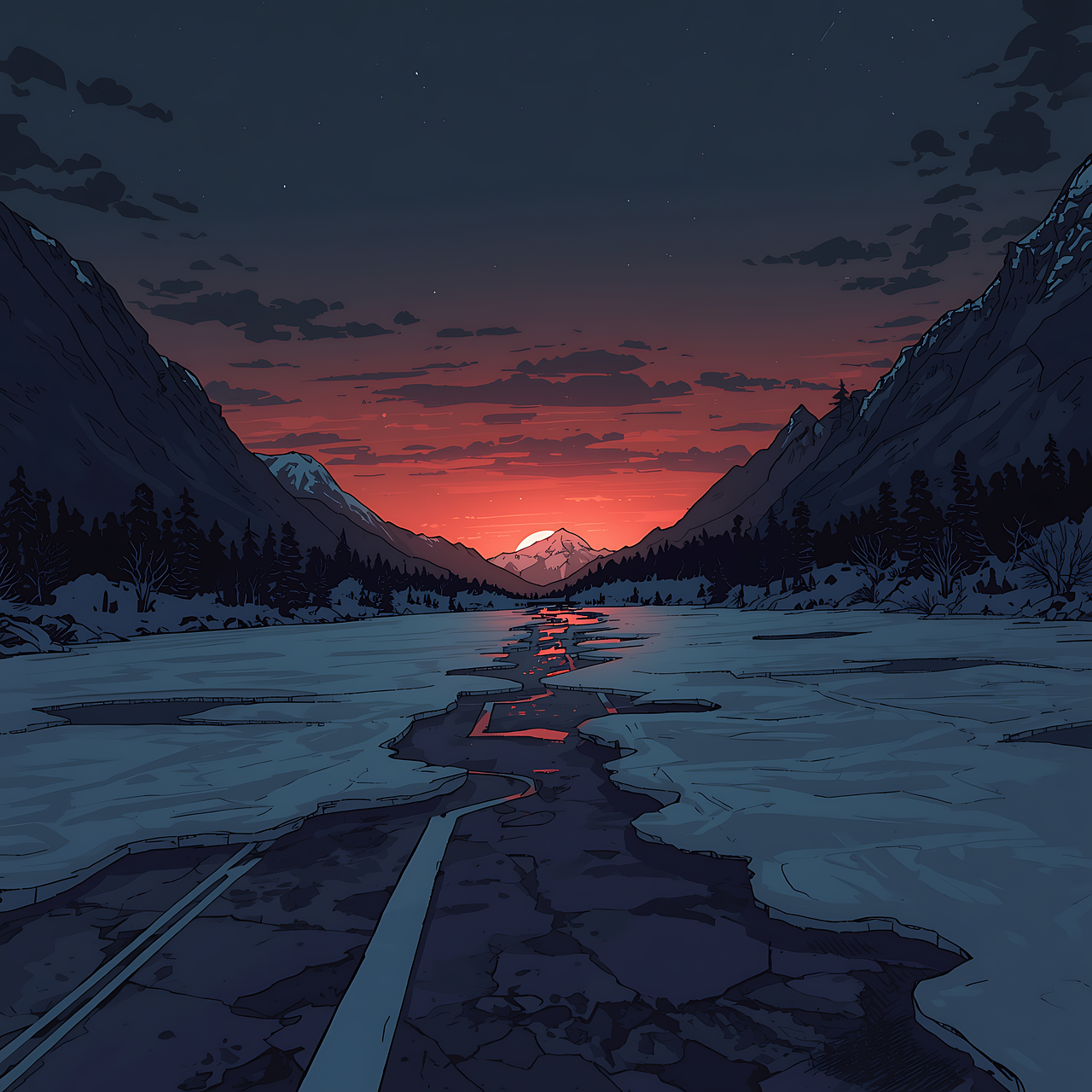 Download Frozen Dawn, Winter Whispers, Nature Sounds. Royalty-Free ...