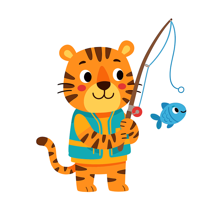 Download Tiger, Fishing, Fisherman. Royalty-Free Vector Graphic - Pixabay