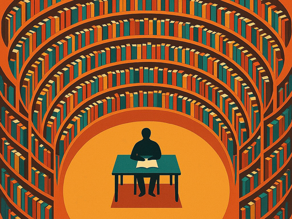 Download Minimalist, Cylindrical Library, Top View. Royalty-Free Stock ...