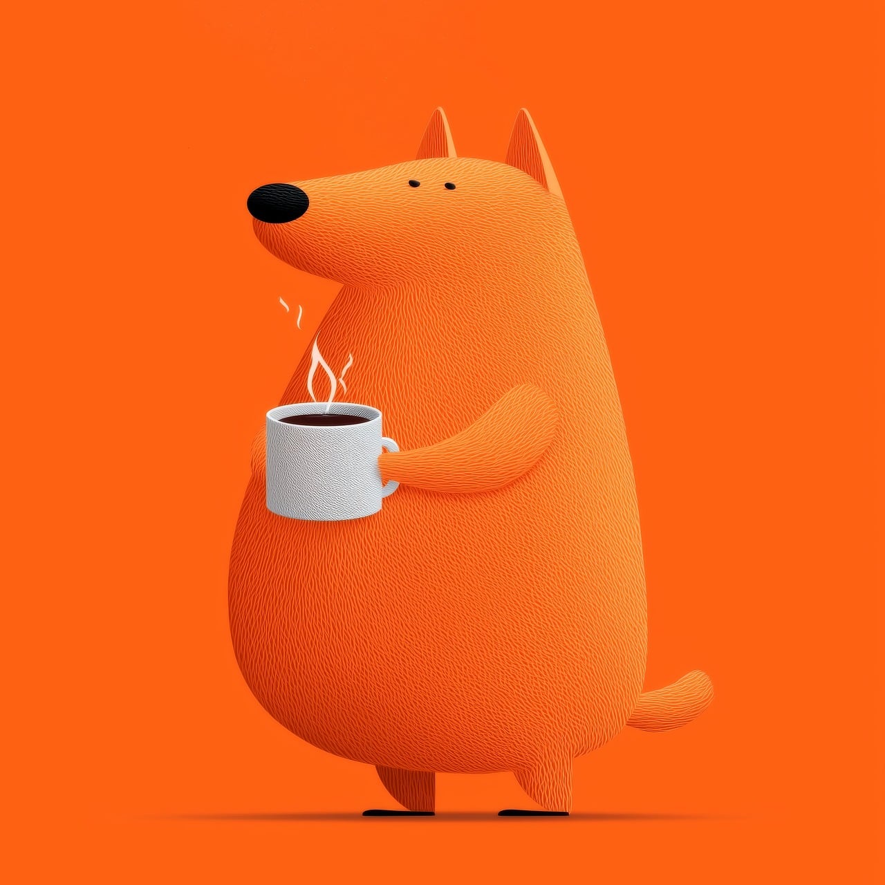 Download Morning, Coffee, Dog. Royalty-Free Stock Illustration Image ...