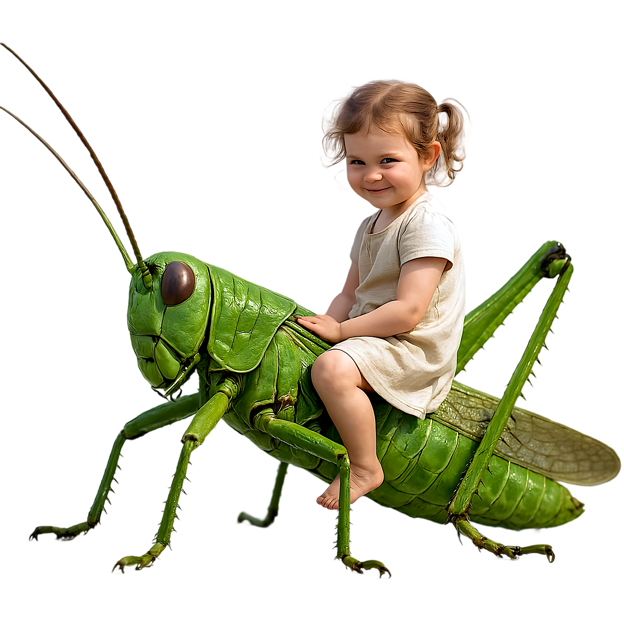 Download Girl, Grasshopper, Nature. Royalty-Free Stock Illustration ...