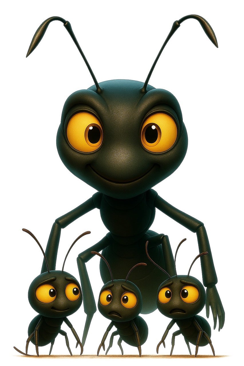 Download Mother Ant, Protective Insect, Cute Ants. Royalty-Free Stock ...