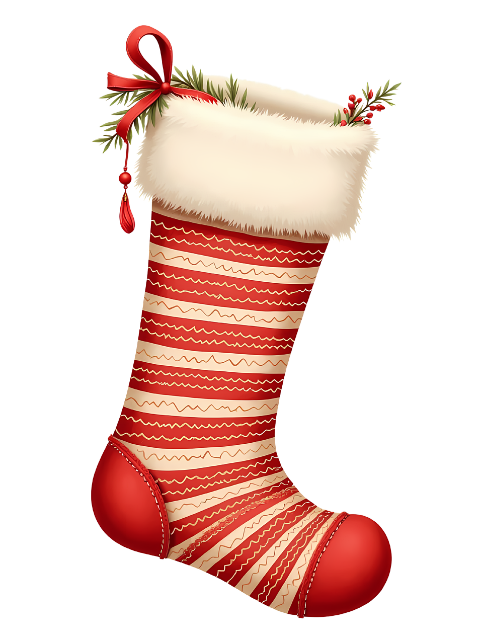 Download Christmas Stocking, Holiday Stocking, Festive Sock. Royalty ...