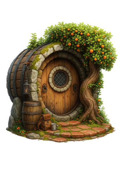 Download Hobbit House, Barrel House, Fantasy Cottage. Royalty-Free ...