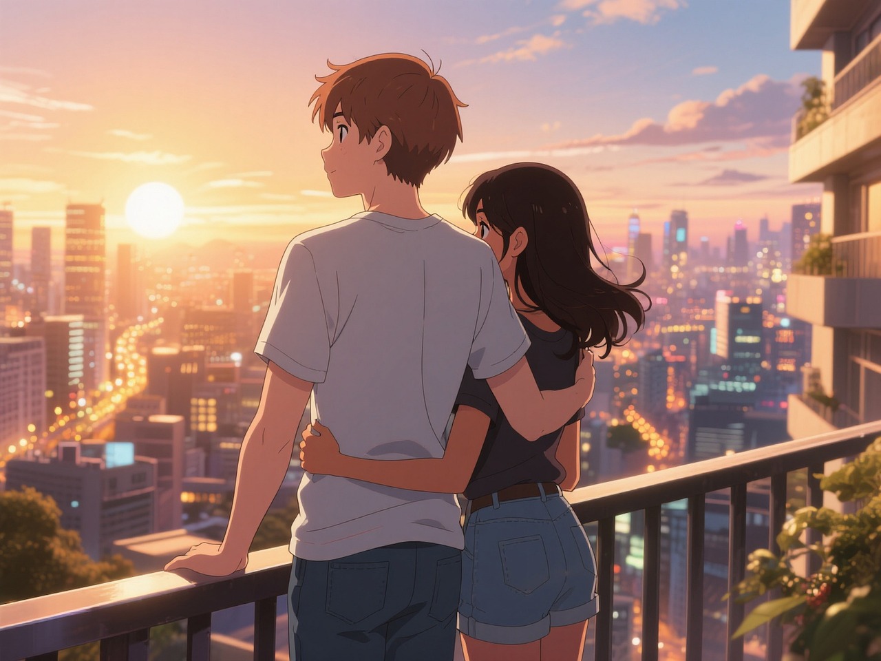 Download Animation, Couple, Balcony. Royalty-Free Stock Illustration ...