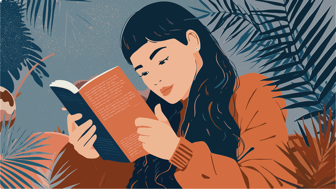 Download Reading, Book, Beautiful Wallpaper. Royalty-Free Vector ...