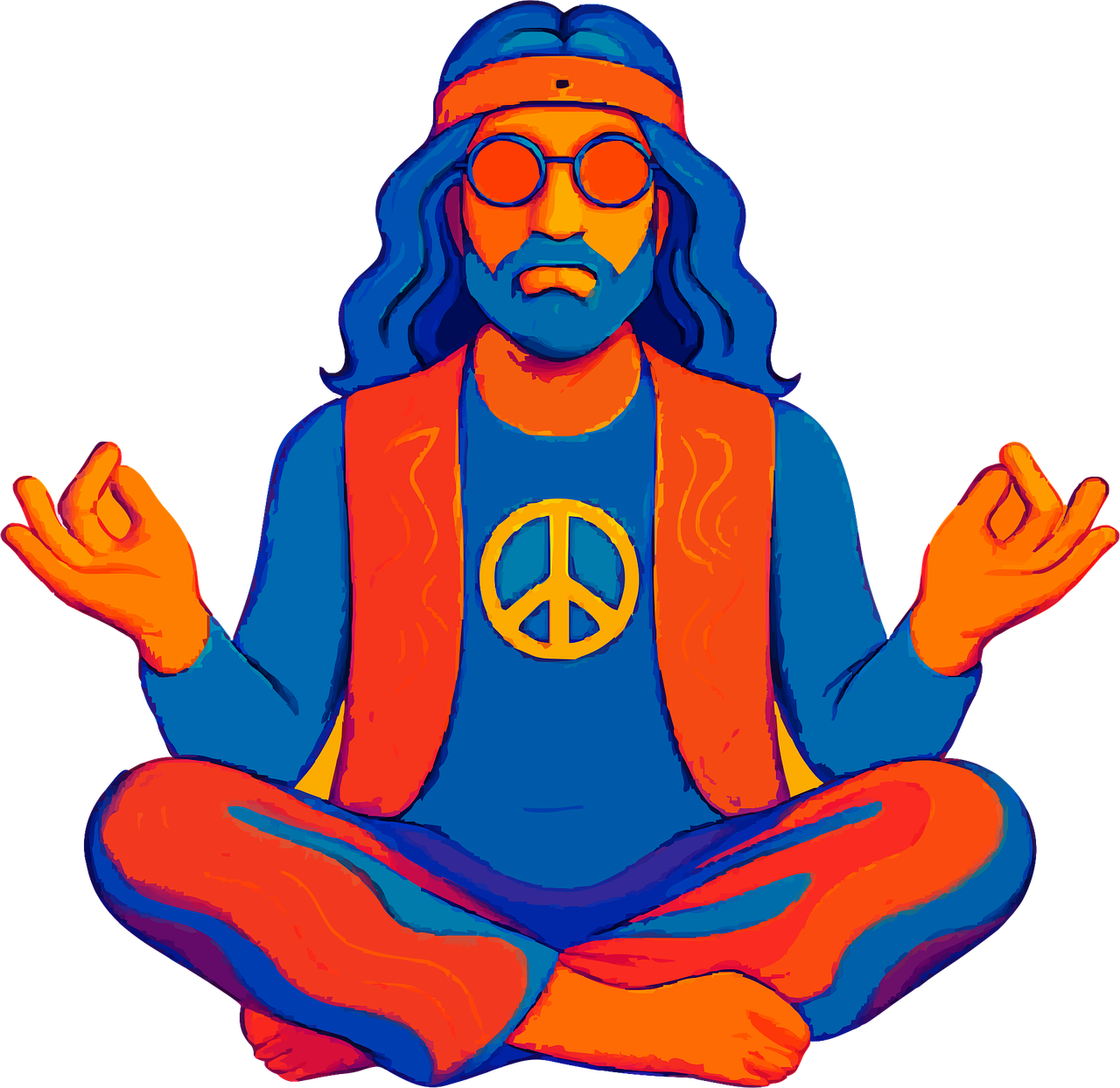 Download Hippie, Spirituality, Peace Sign. Royalty-Free Vector Graphic ...