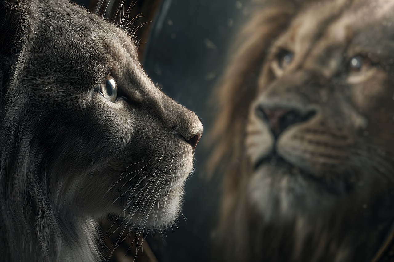 Download Lion, Reflection, Animal. Royalty-Free Stock Illustration ...