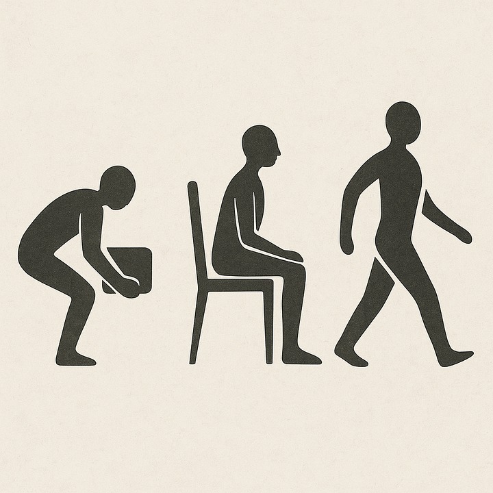 Download Movement Silhouettes, Body Mechanics, Lifting Posture. Royalty ...