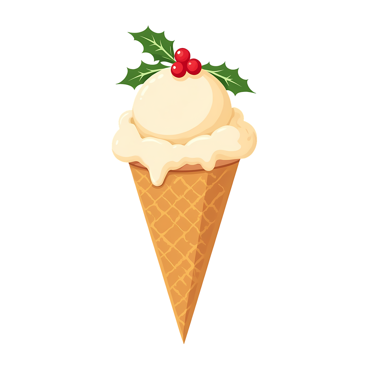 Download Christmas Ice Cream, Holiday Dessert, Ice Cream Cone. Royalty ...