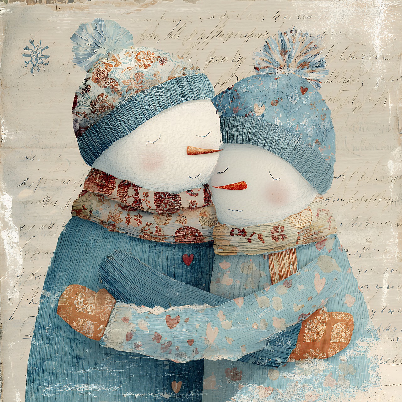 Download Snowman, Couple, Hug. Royalty-Free Stock Illustration Image ...